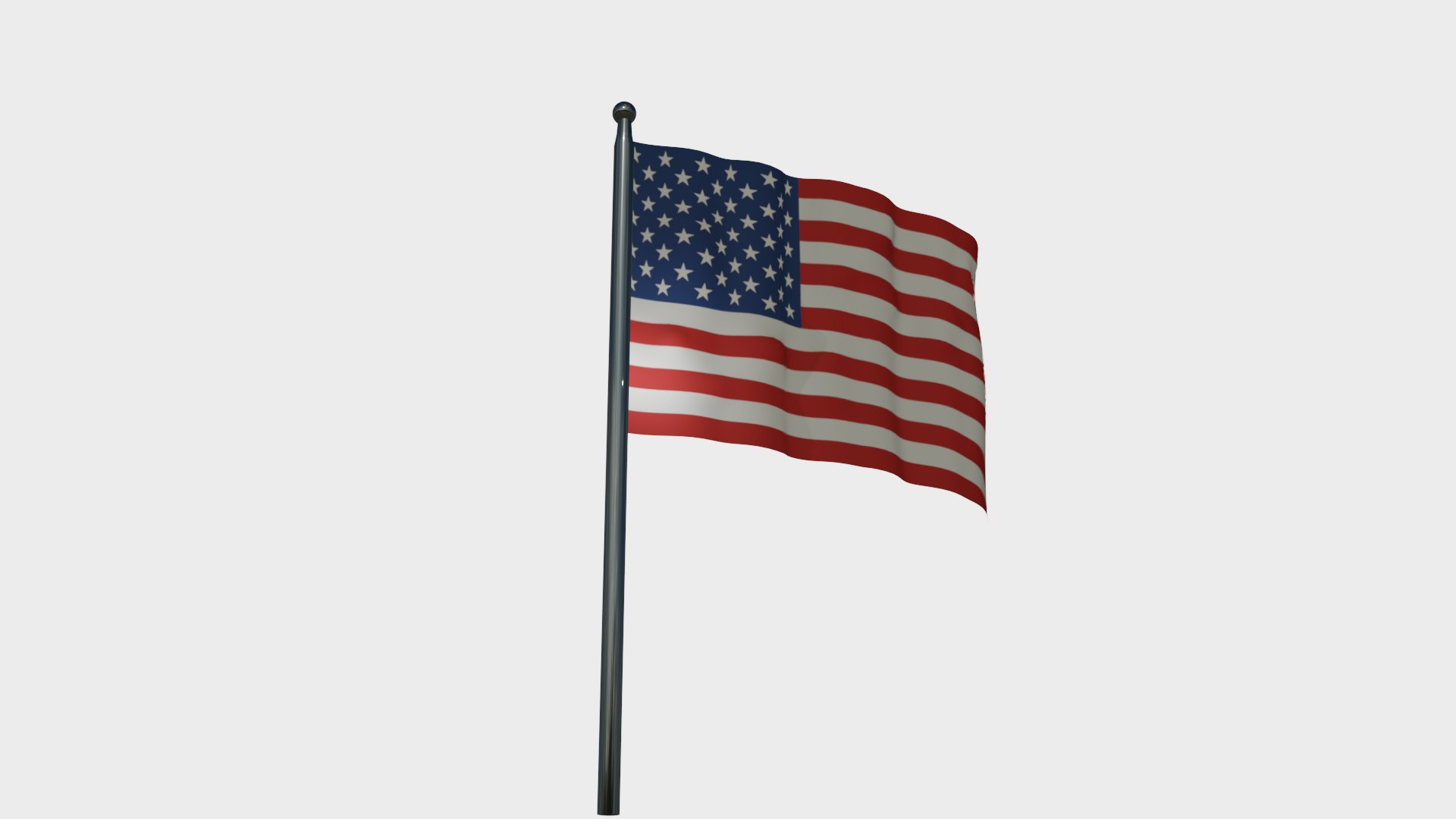 3D American Flag Model - TurboSquid 1659539