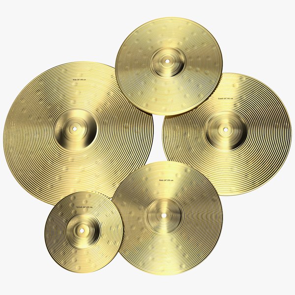 3D model brass cymbal set - TurboSquid 1637833