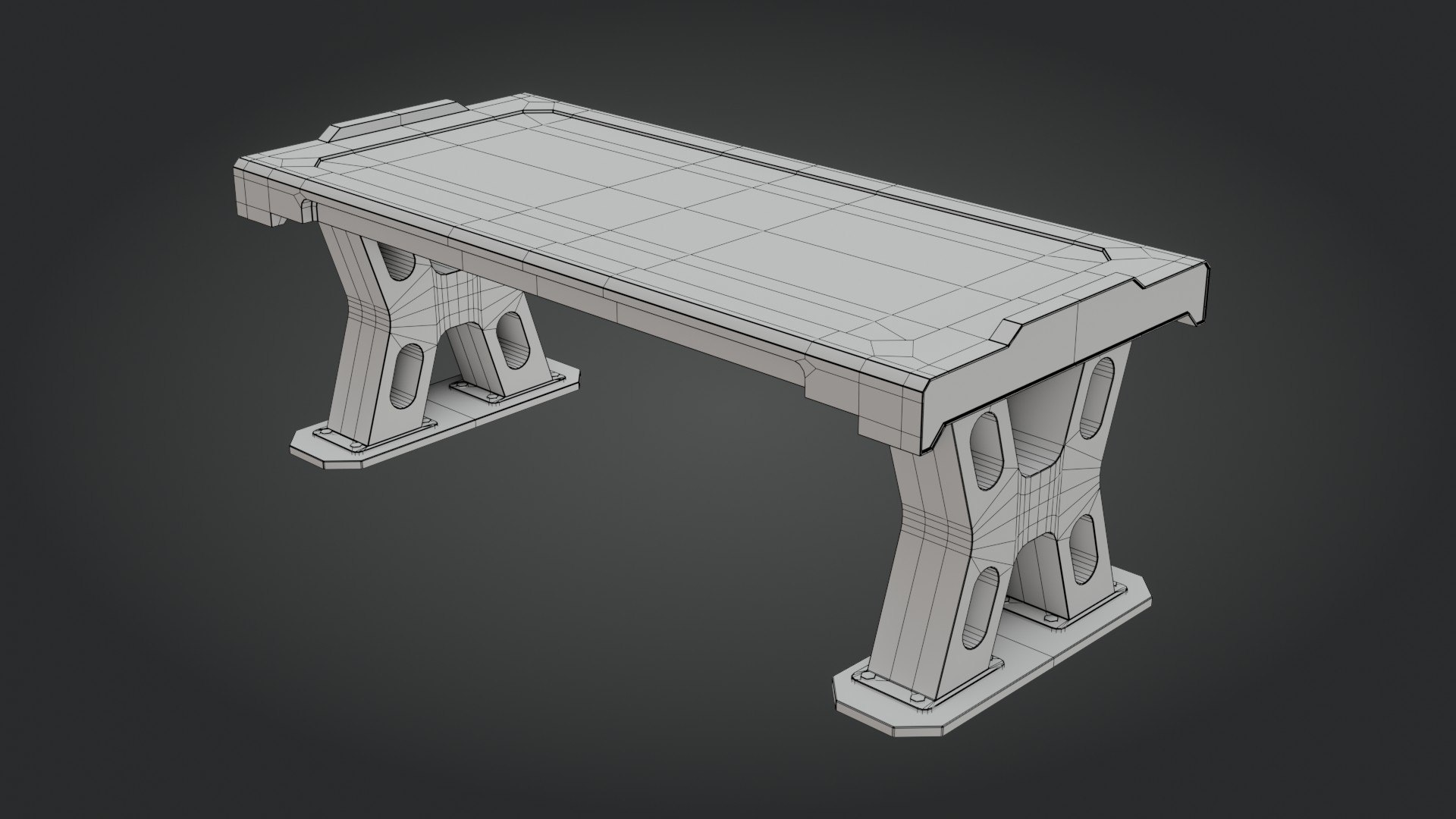 3D Sci-fi Work Bench - Low Poly - PBR - Game Ready Model - TurboSquid ...