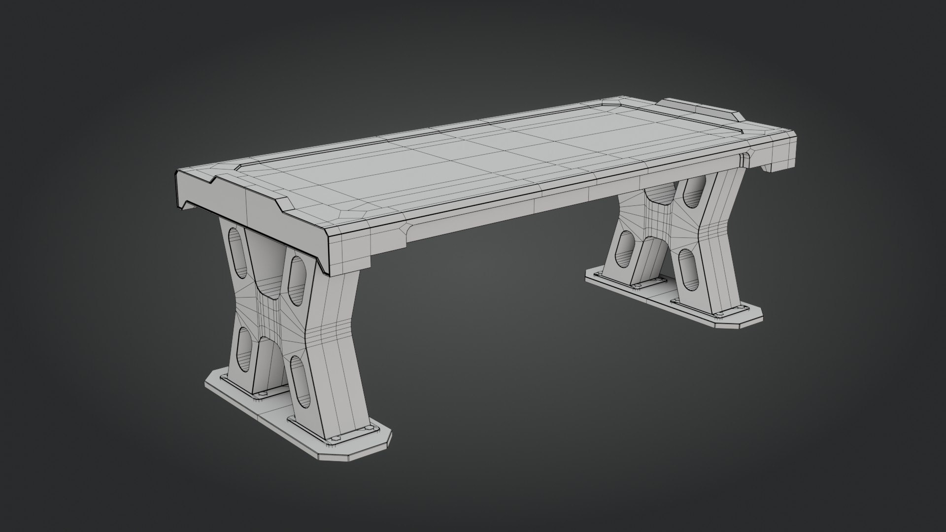 3D Sci-fi Work Bench - Low Poly - PBR - Game Ready Model - TurboSquid 2029861