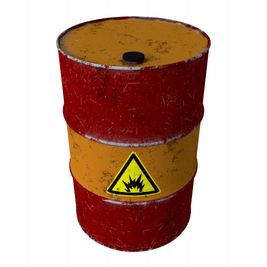 Orange barrel 3D - TurboSquid 1547546