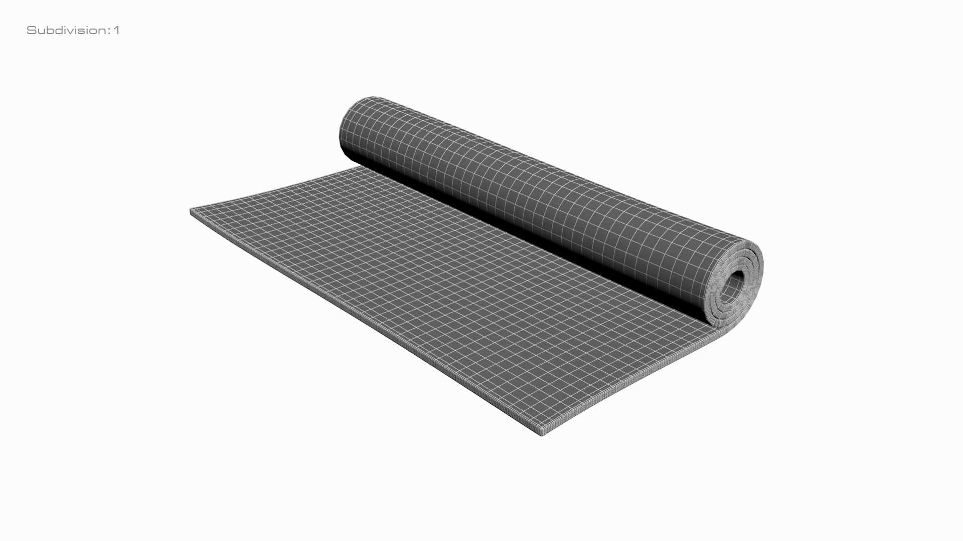 3D gym carpet rollup v2 - TurboSquid 1657341