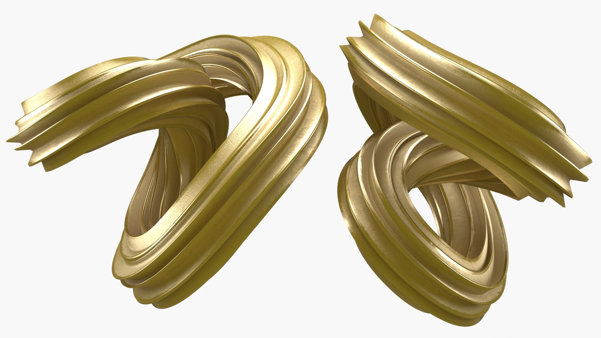 3D Abstract Shape 01 Gold Model - TurboSquid 1785568