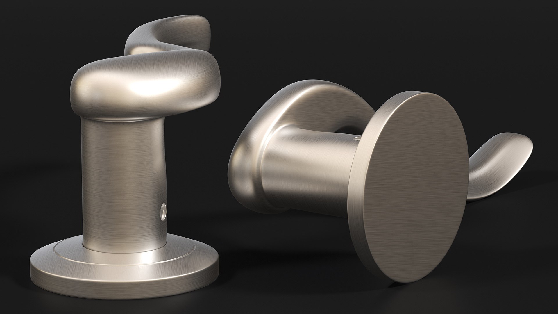 3D Steel Curly Door Handles - TurboSquid 2000833