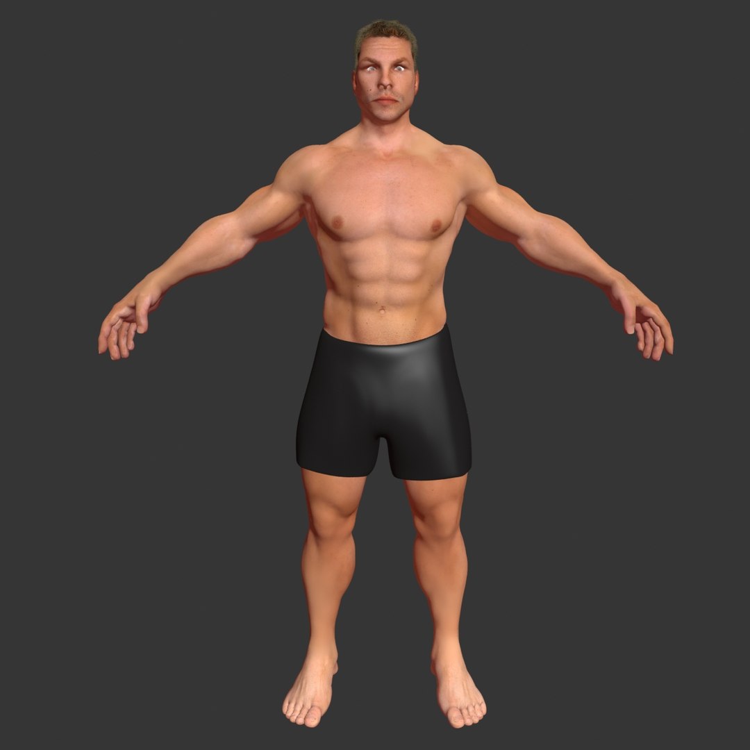 3d male base mesh