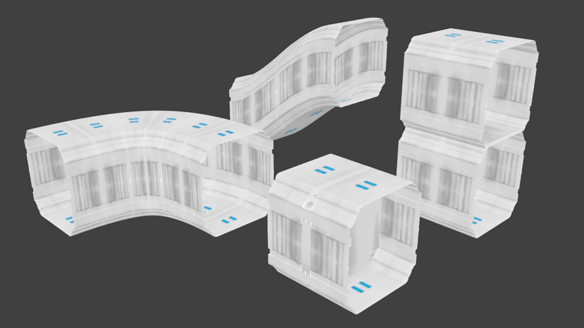 3d Modular Corridors 2 Model