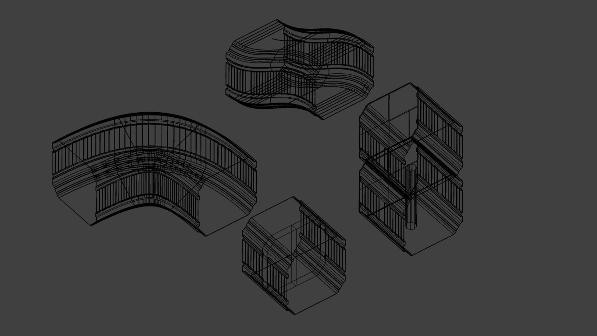 3d Modular Corridors 2 Model