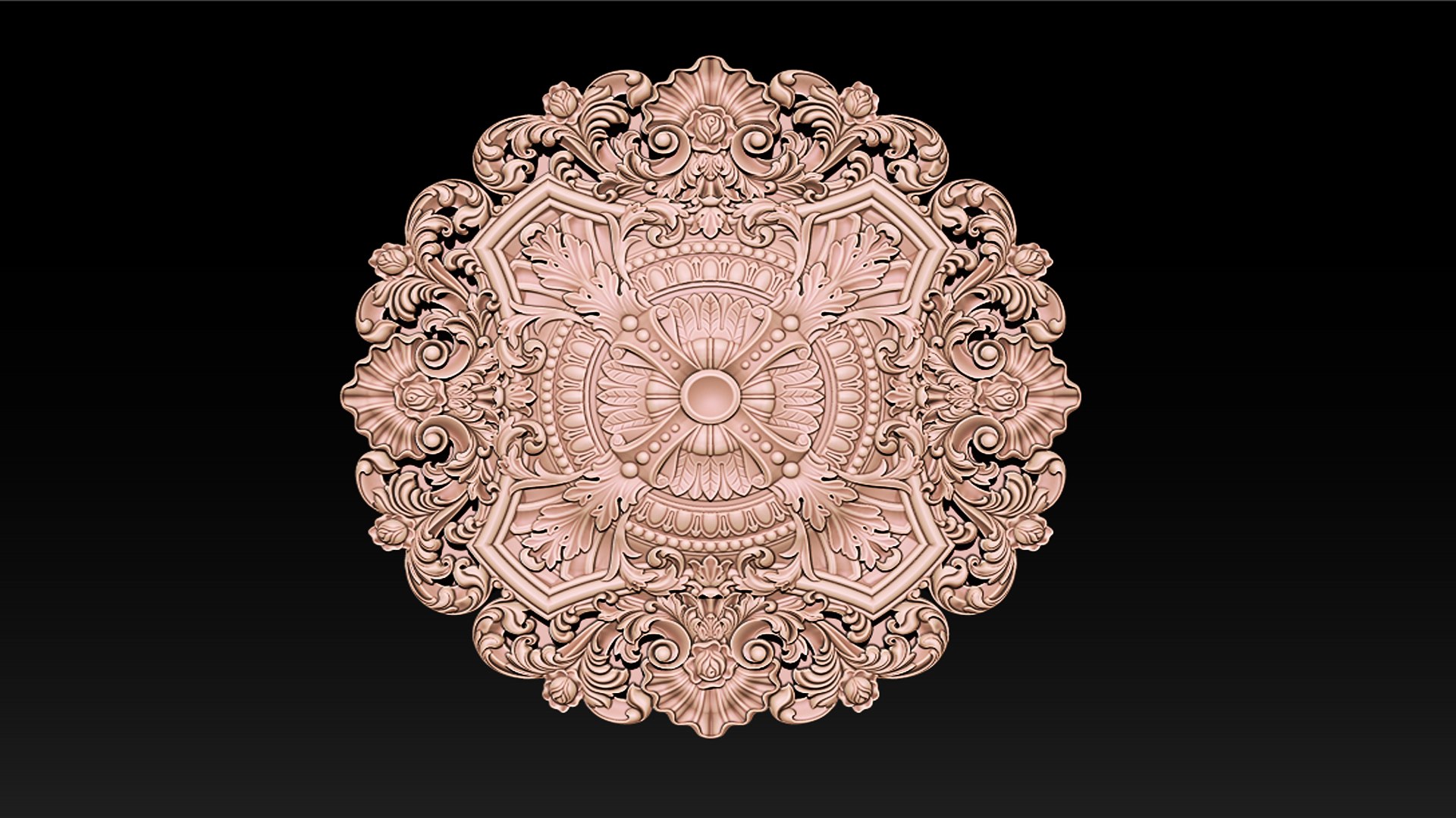 Decorative Ceiling Center - For CNC Router 3D Model - TurboSquid 1861502