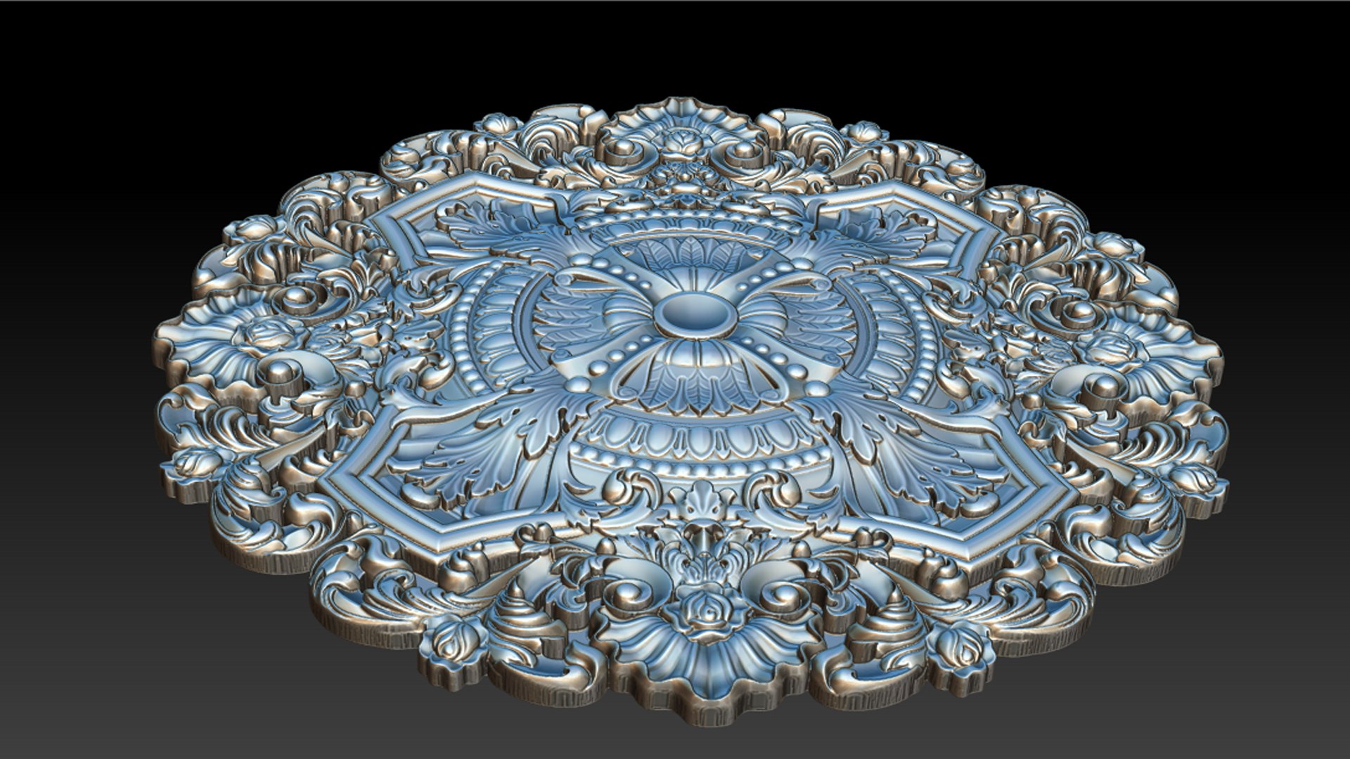 Decorative Ceiling Center - For CNC Router 3D Model - TurboSquid 1861502