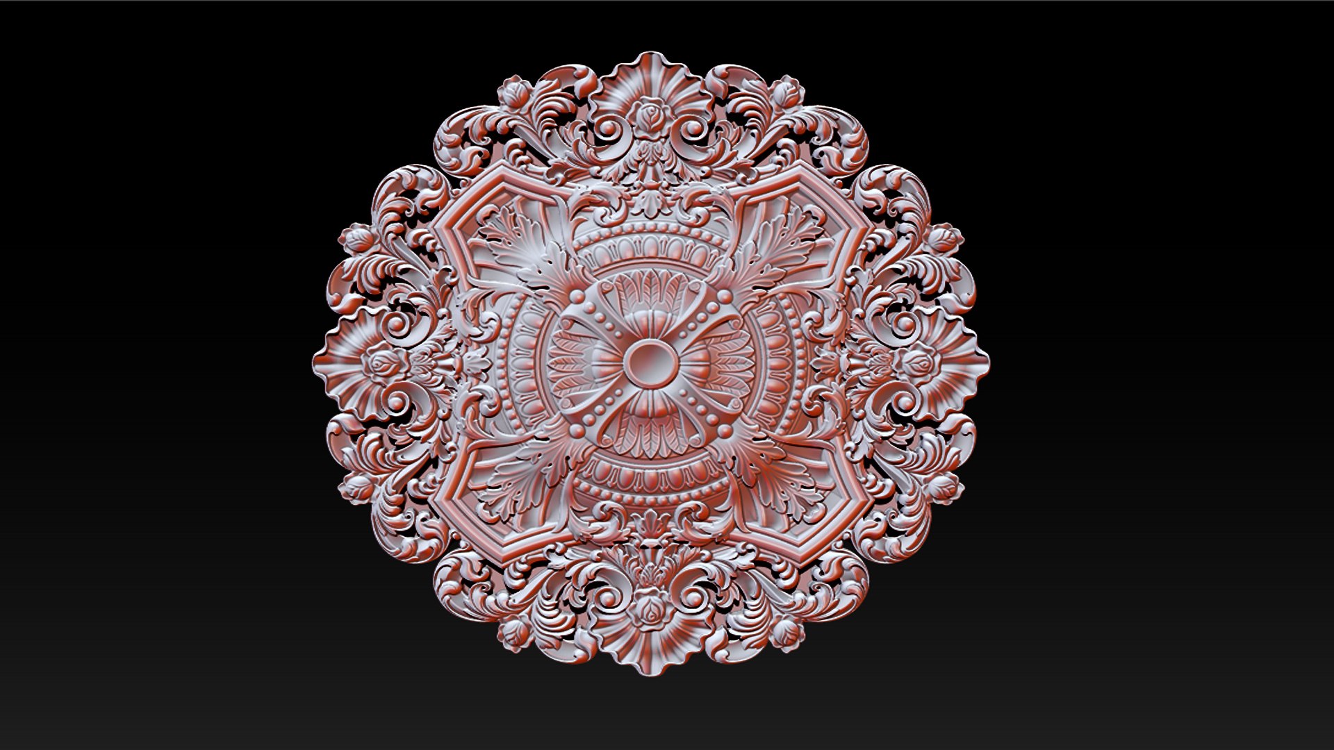 Decorative Ceiling Center - For CNC Router 3D Model - TurboSquid 1861502