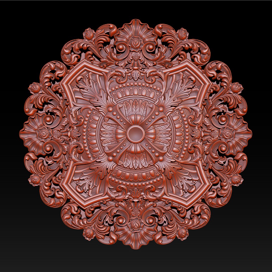 Decorative Ceiling Center - For CNC Router 3D Model - TurboSquid 1861502