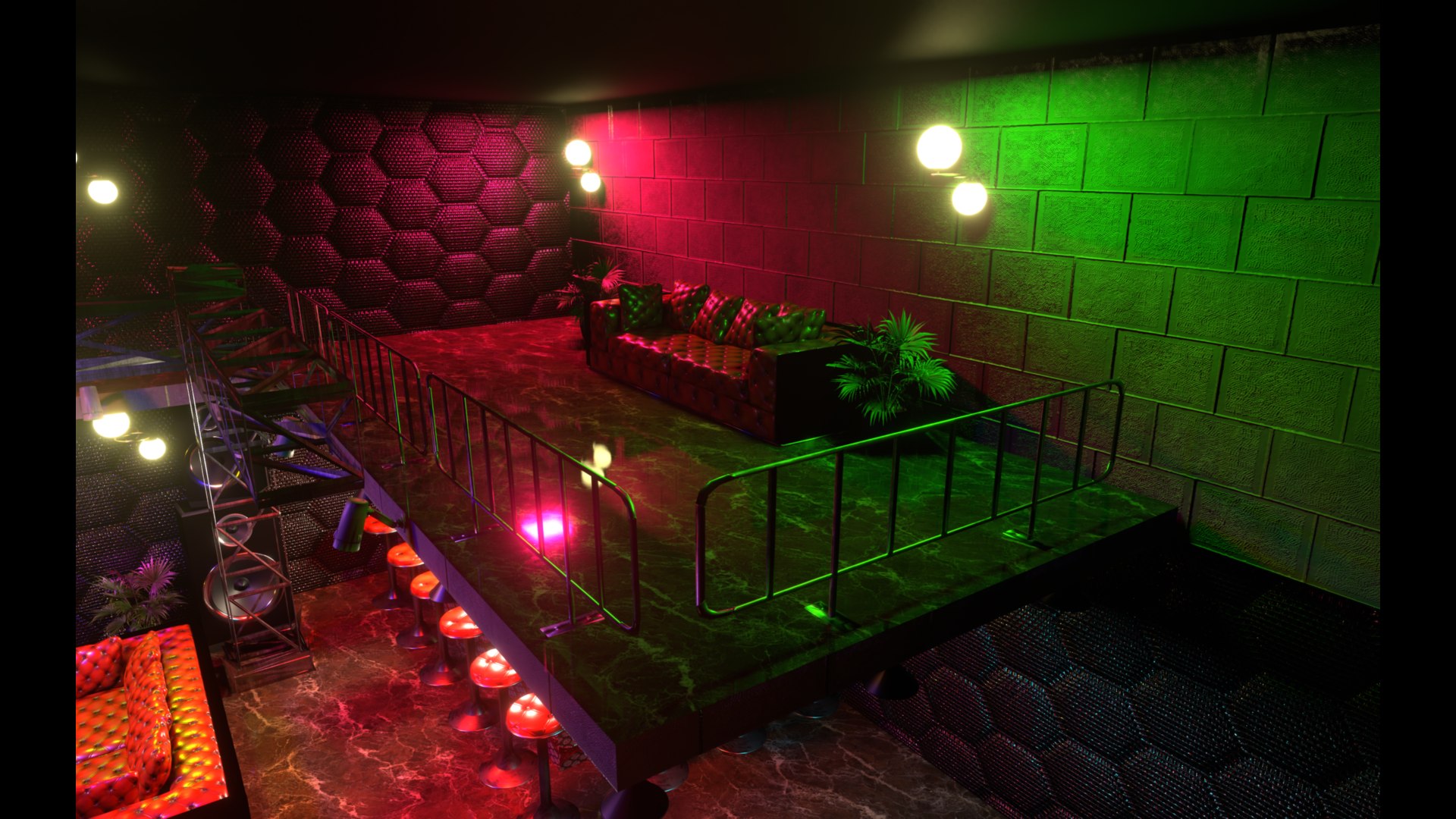 3D Strip Club Private Lounge And Bar Inside Interior - TurboSquid 2223204