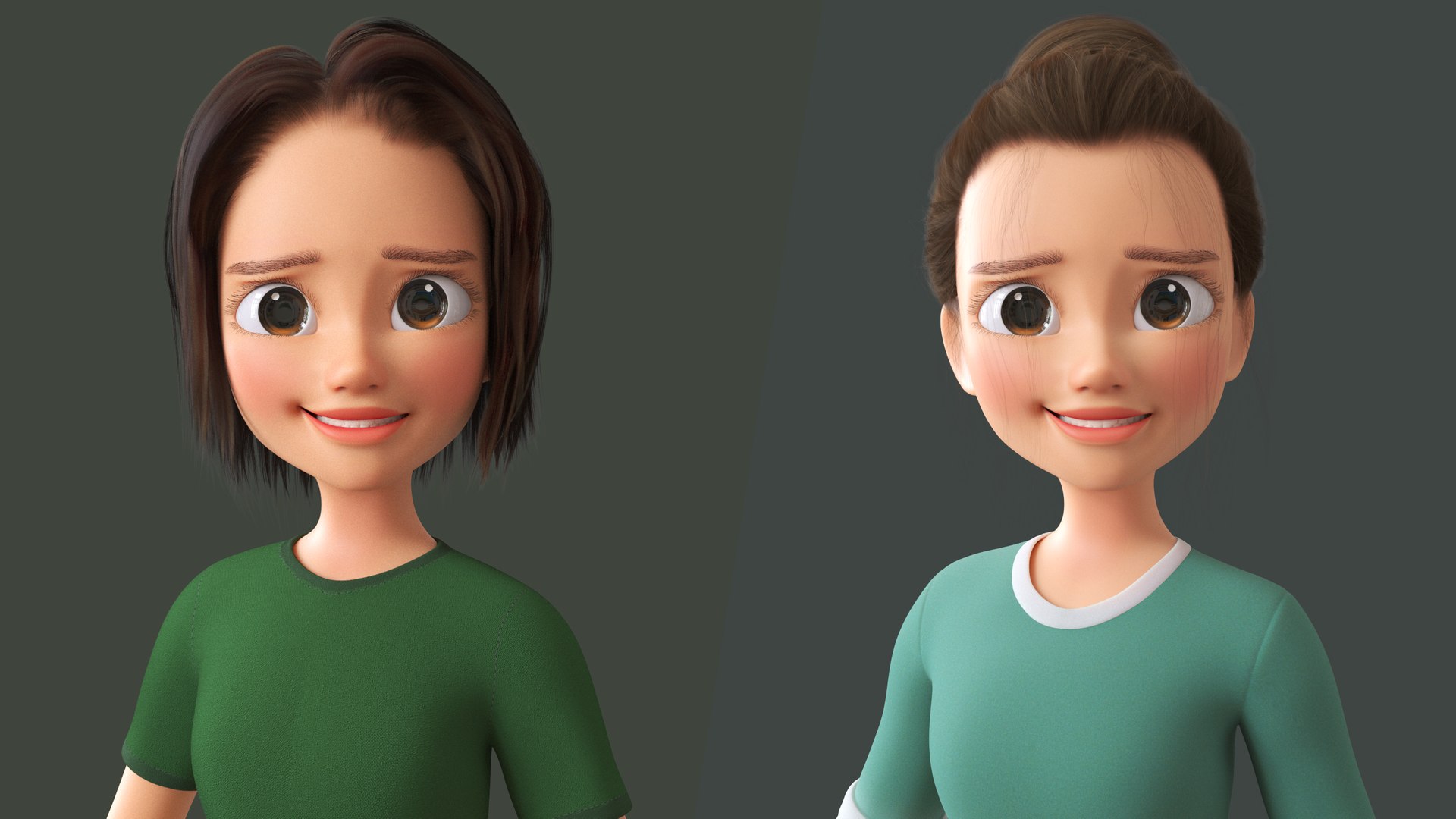 Cartoon Teen Girl - College Student 3D Model - TurboSquid 2002221