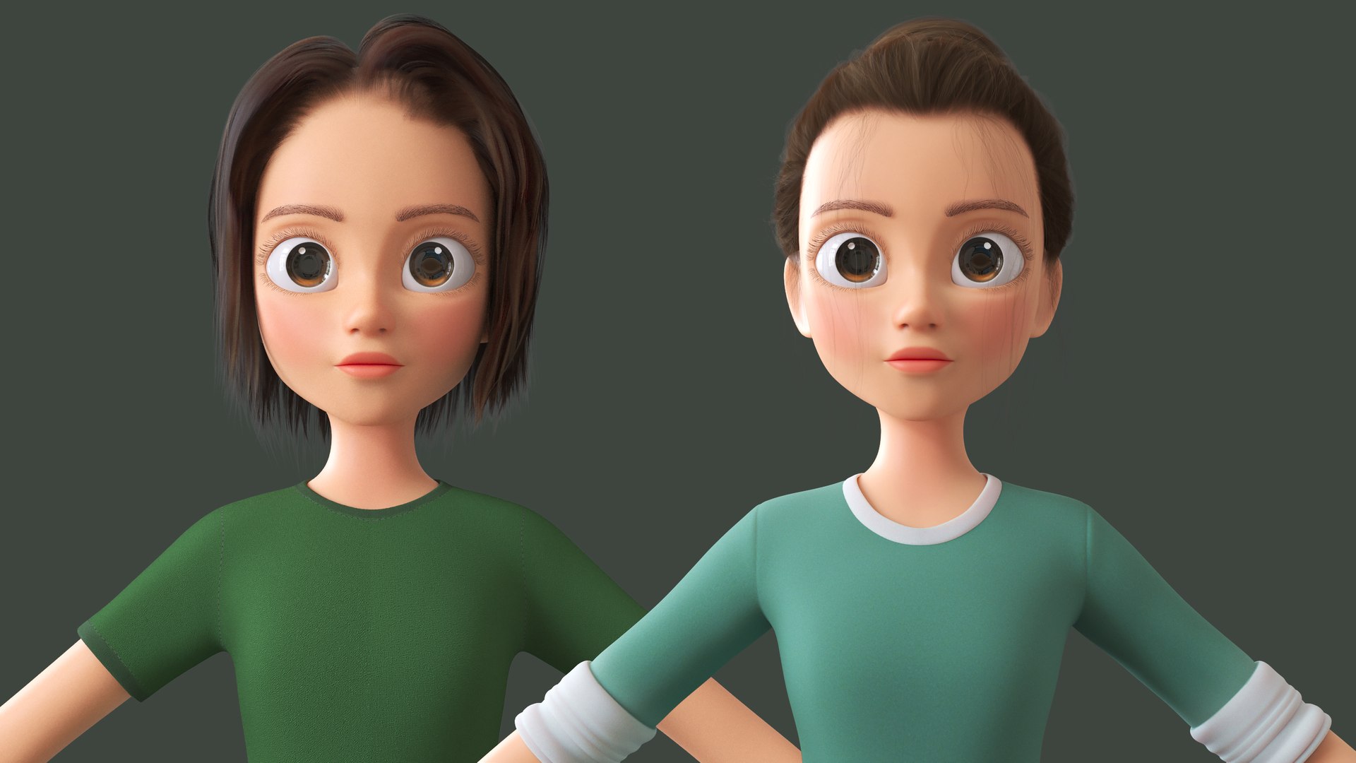 Cartoon Teen Girl - College Student 3D Model - TurboSquid 2002221