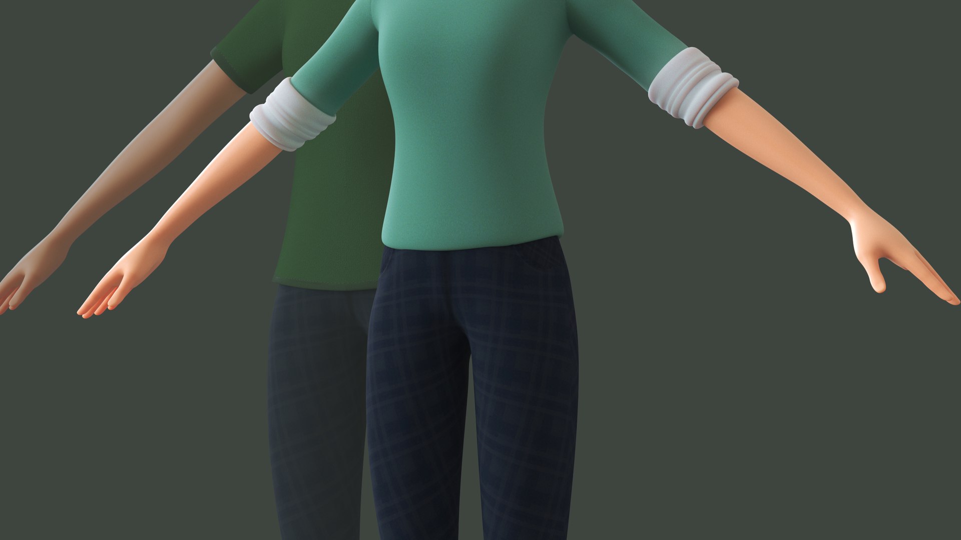 Cartoon Teen Girl - College Student 3D Model - TurboSquid 2002221