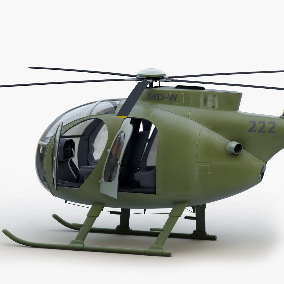 500 Helicopter 3d Model