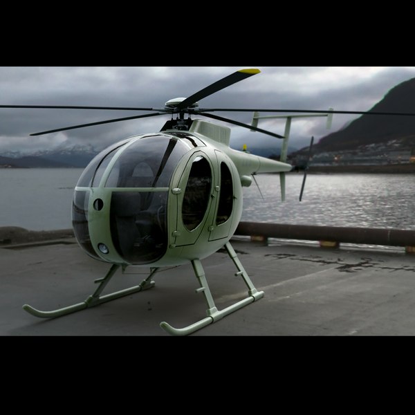 500 helicopter 3d model
