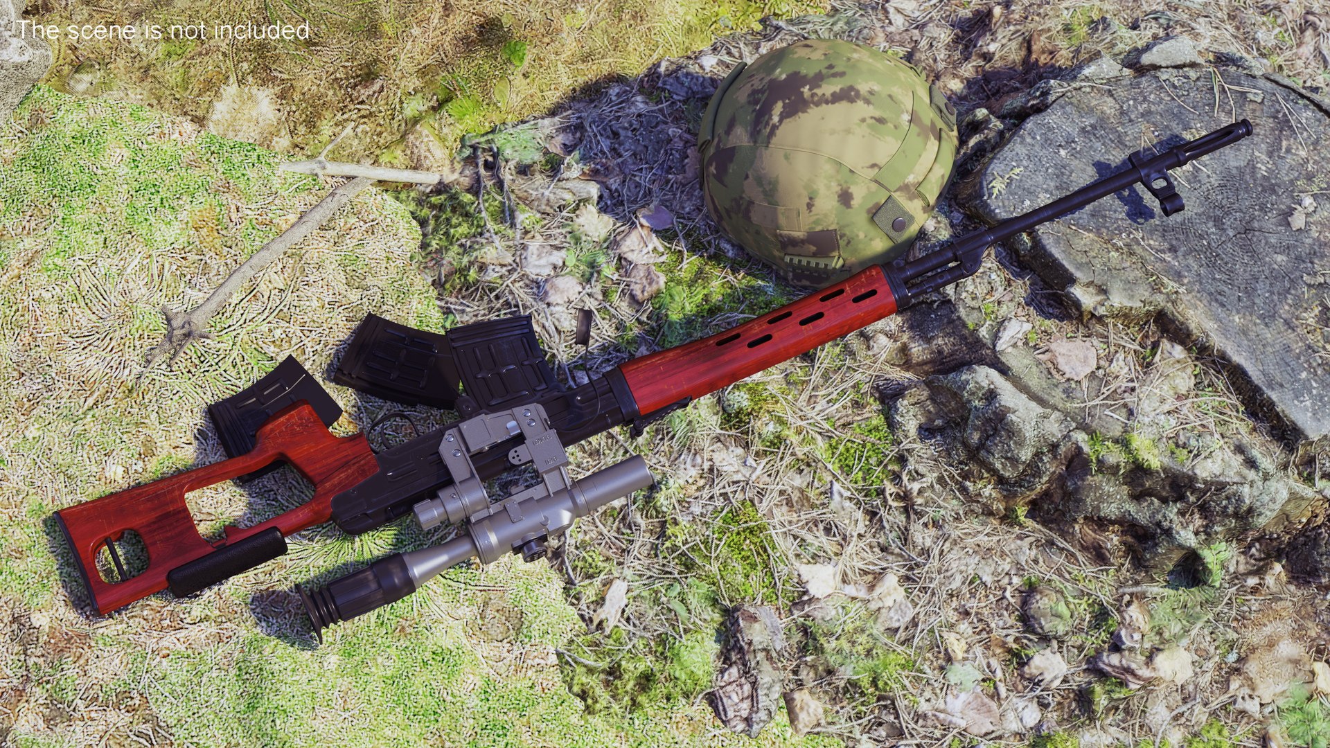 Semi-Automatic Russian Sniper Rifle SVD 3D Model - TurboSquid 2376315