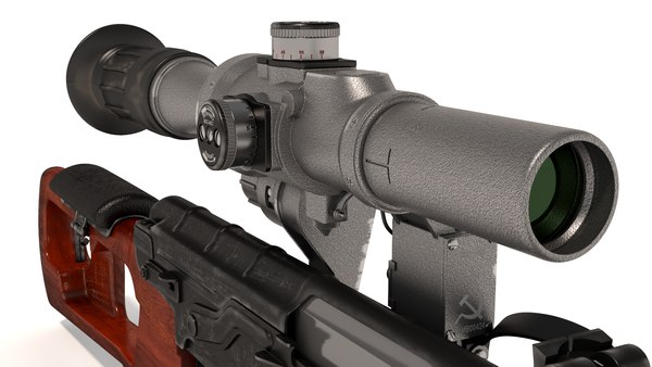 modelo 3d Fusil de francotirador ruso semiautomático SVD - TurboSquid 2376315