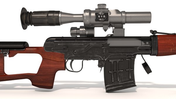modelo 3d Fusil de francotirador ruso semiautomático SVD - TurboSquid 2376315