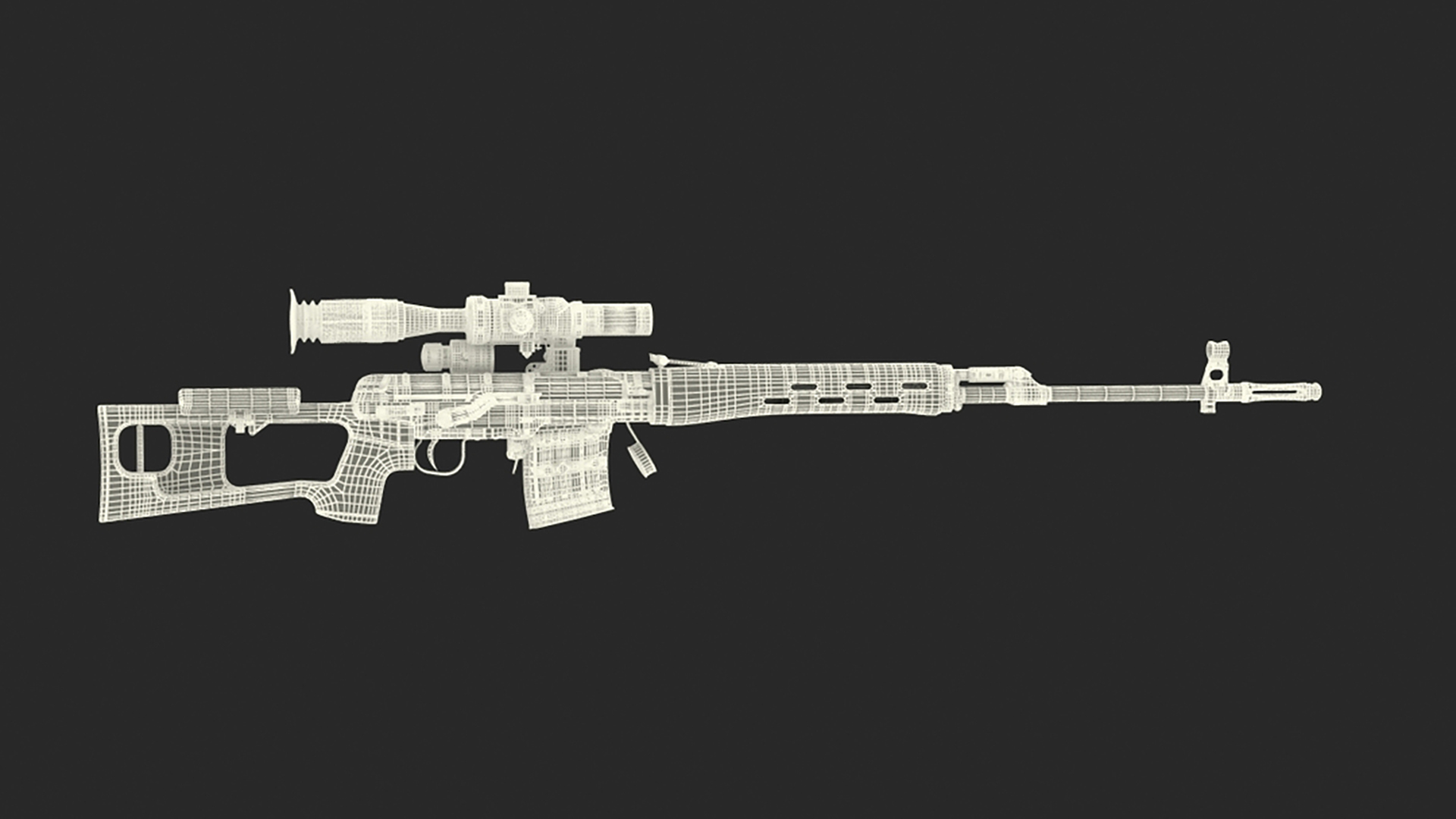 Semi-Automatic Russian Sniper Rifle SVD 3D Model - TurboSquid 2376315