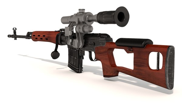 modelo 3d Fusil de francotirador ruso semiautomático SVD - TurboSquid 2376315