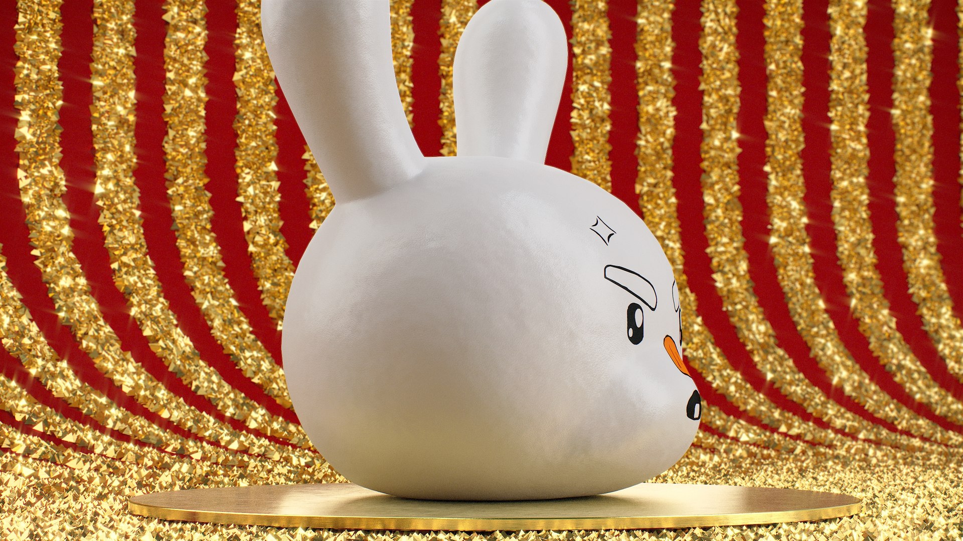 3D model Kidrobot Snowmans Head 12 inch Christmas Set Dunny ...