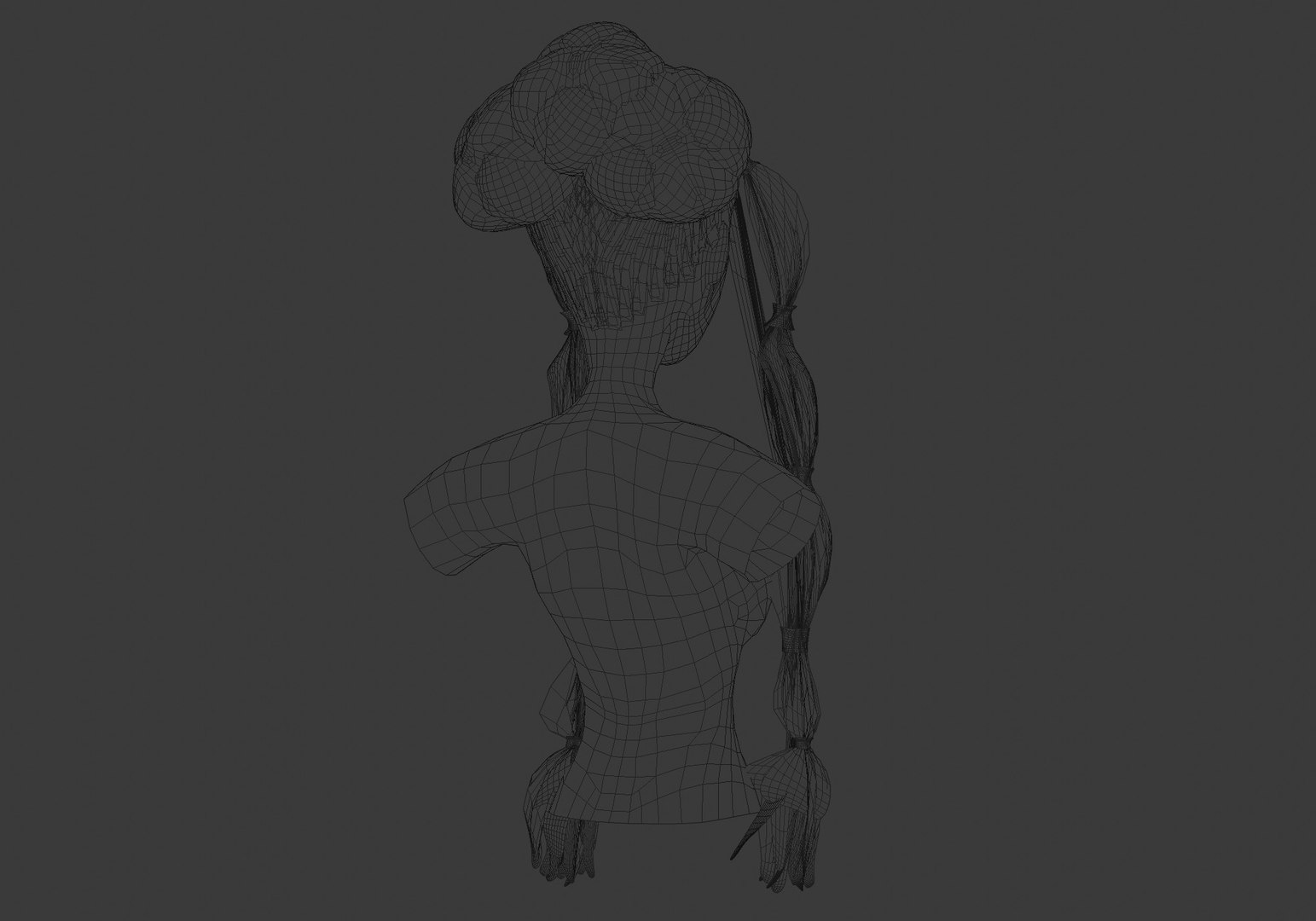 Bun Stylized Hairstyle 3D Model - TurboSquid 1941737