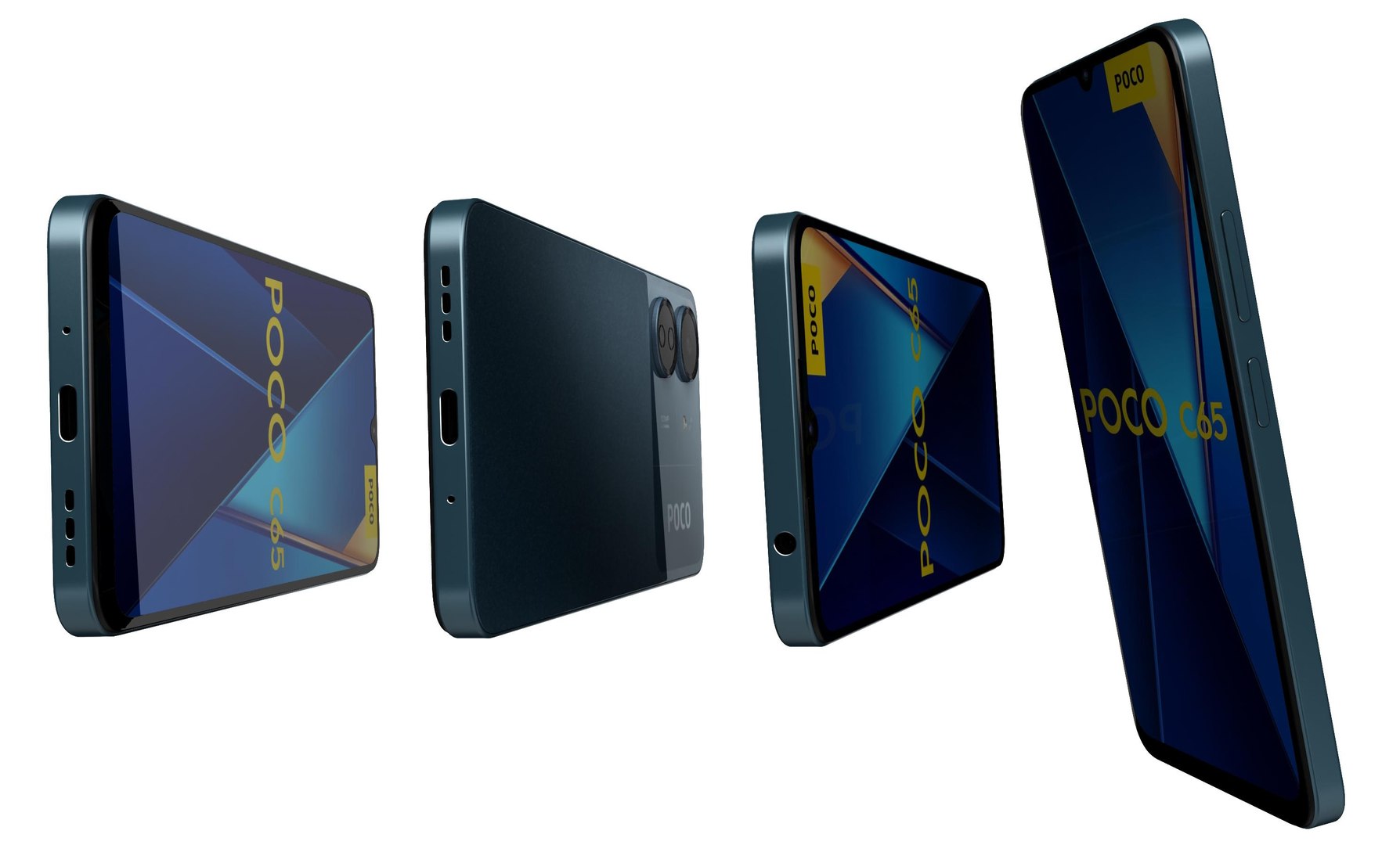 3D Model Xiaomi Poco C65 Blue - TurboSquid 2152077