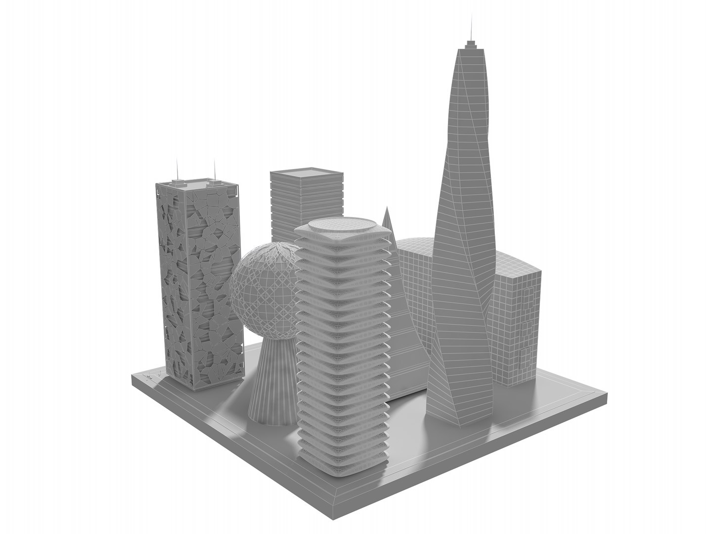 Modern Future Building 3D Model - TurboSquid 1330628