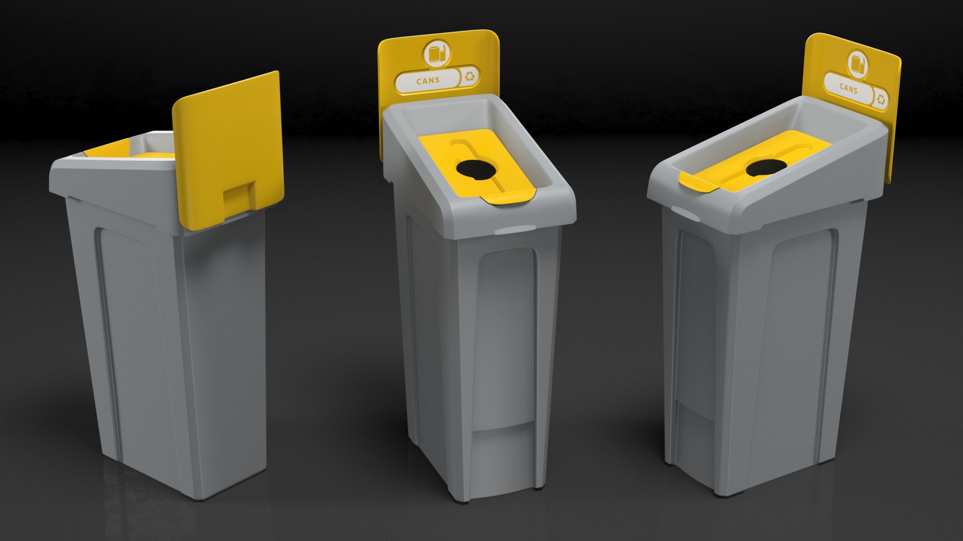 Plastic Recycling Bin For Cans 3D Model - TurboSquid 1807740