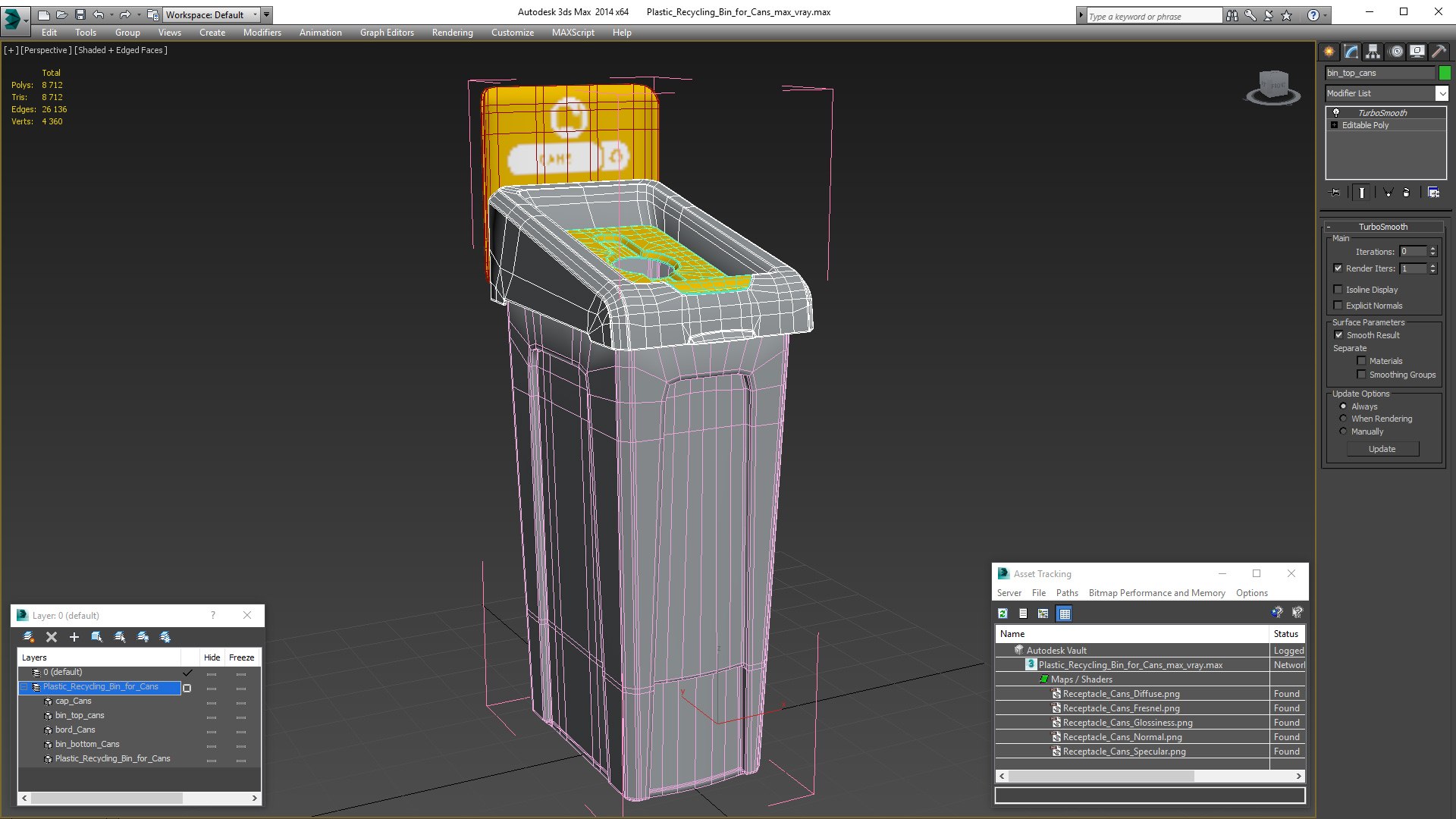 Plastic Recycling Bin For Cans 3D Model - TurboSquid 1807740
