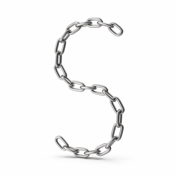 Chain Letter S 3D model - TurboSquid 2024702