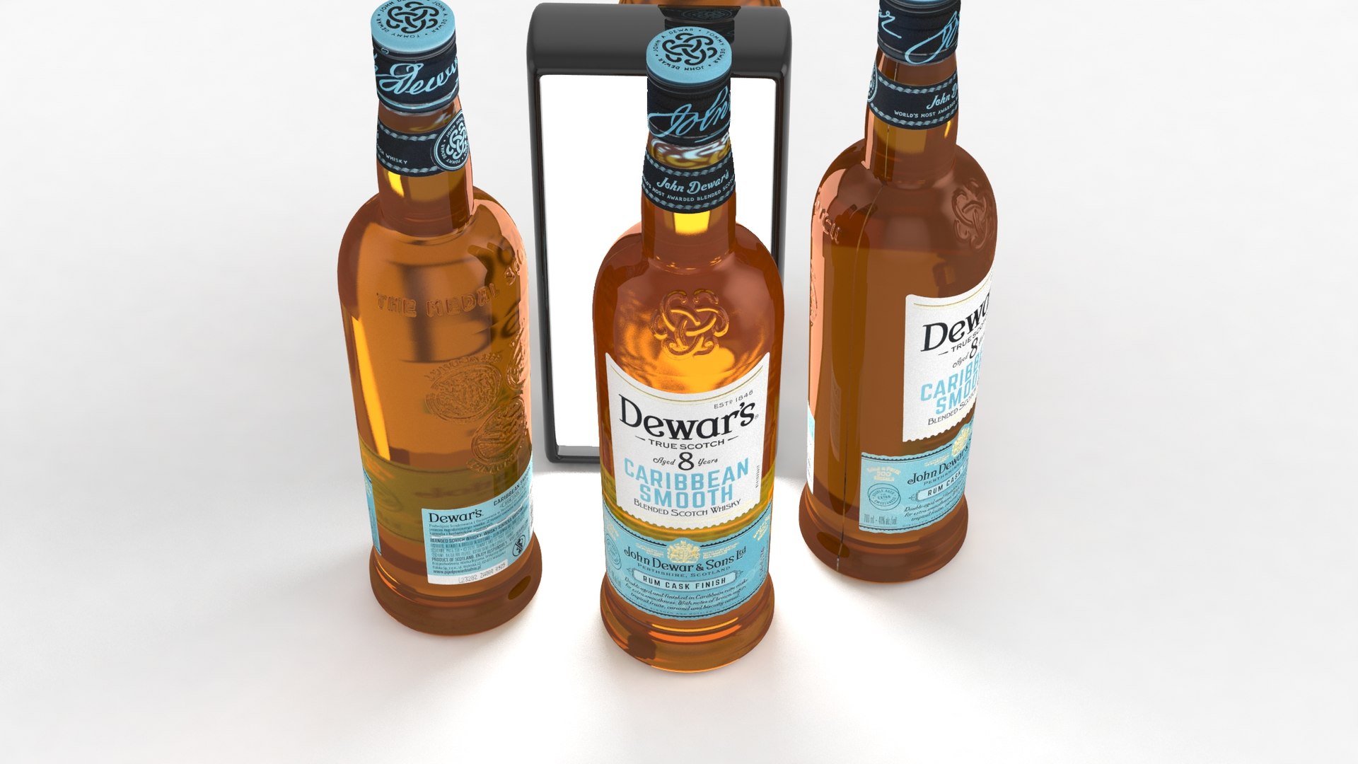 3D Alcohol Bottle Dewars Blended Scotch Whisky Caribbean Smooth 700ml ...