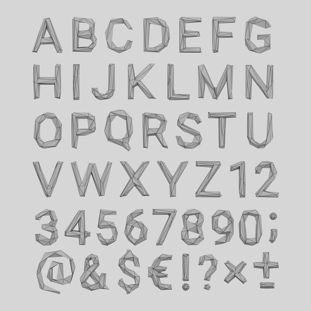 3d Letters in Low Poly Style 3D model - TurboSquid 2157830