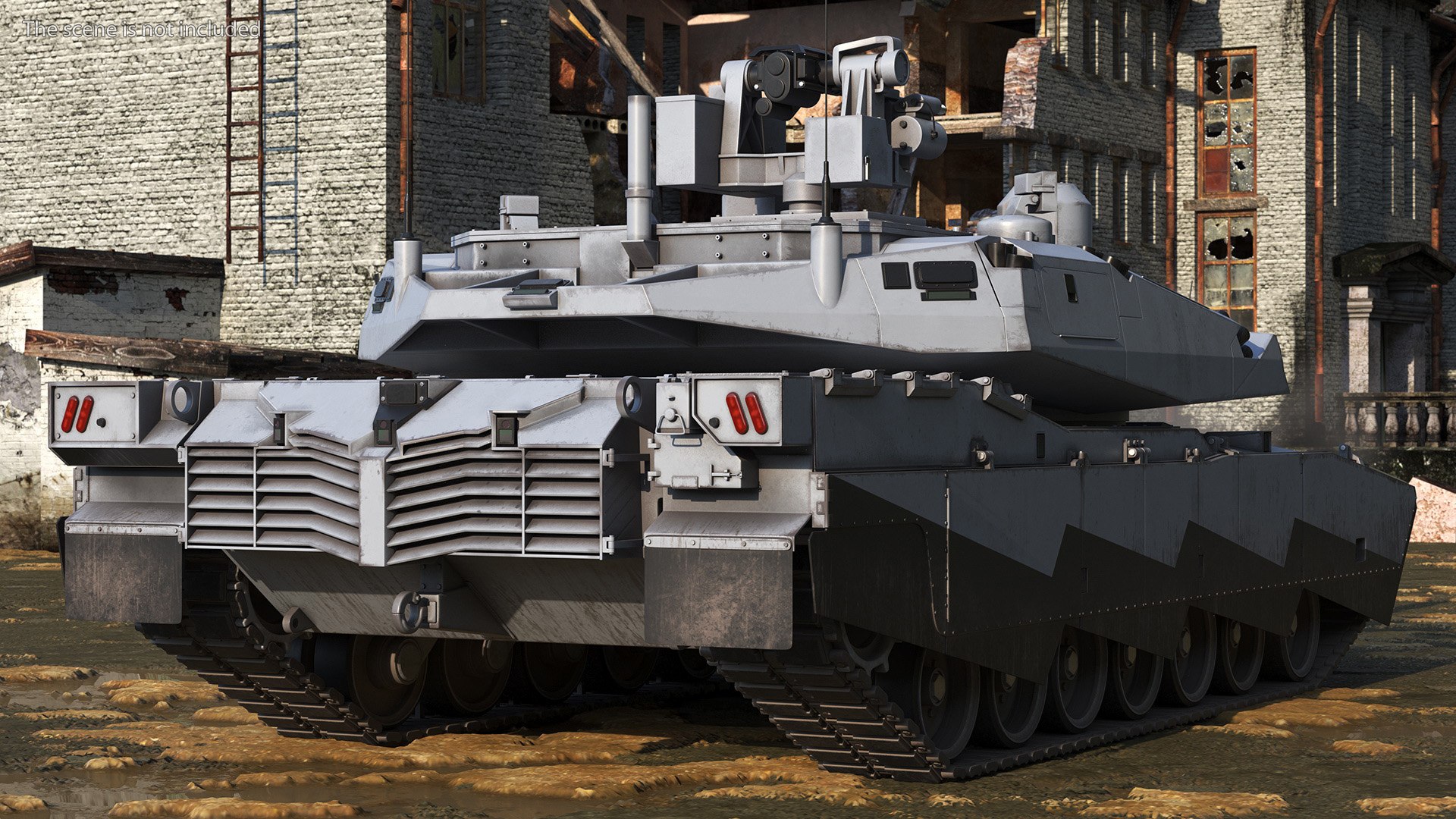 Old Grey Tank Abrams X Rigged For Cinema 4D 3D Model - TurboSquid 2240727