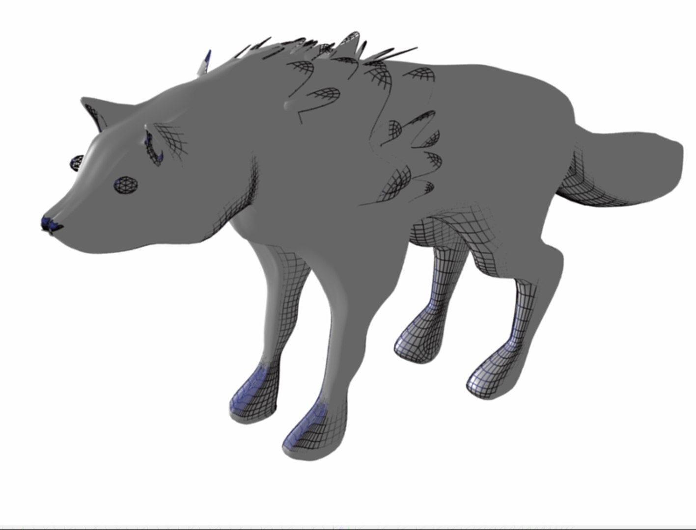 wolf fantasy 3d model