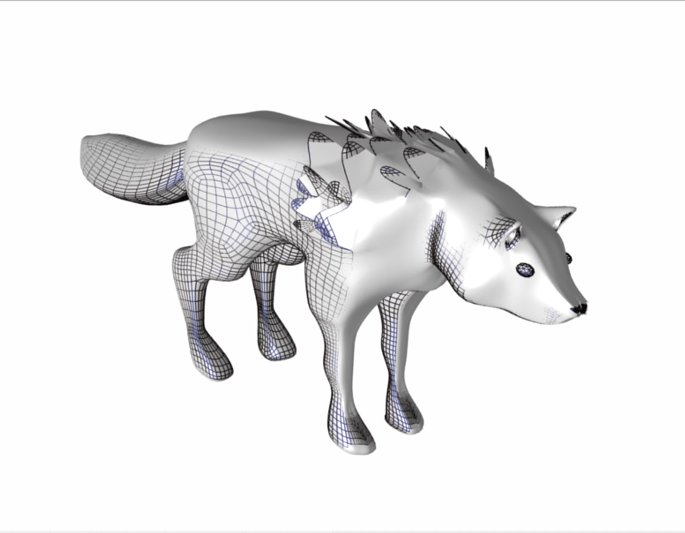 wolf fantasy 3d model