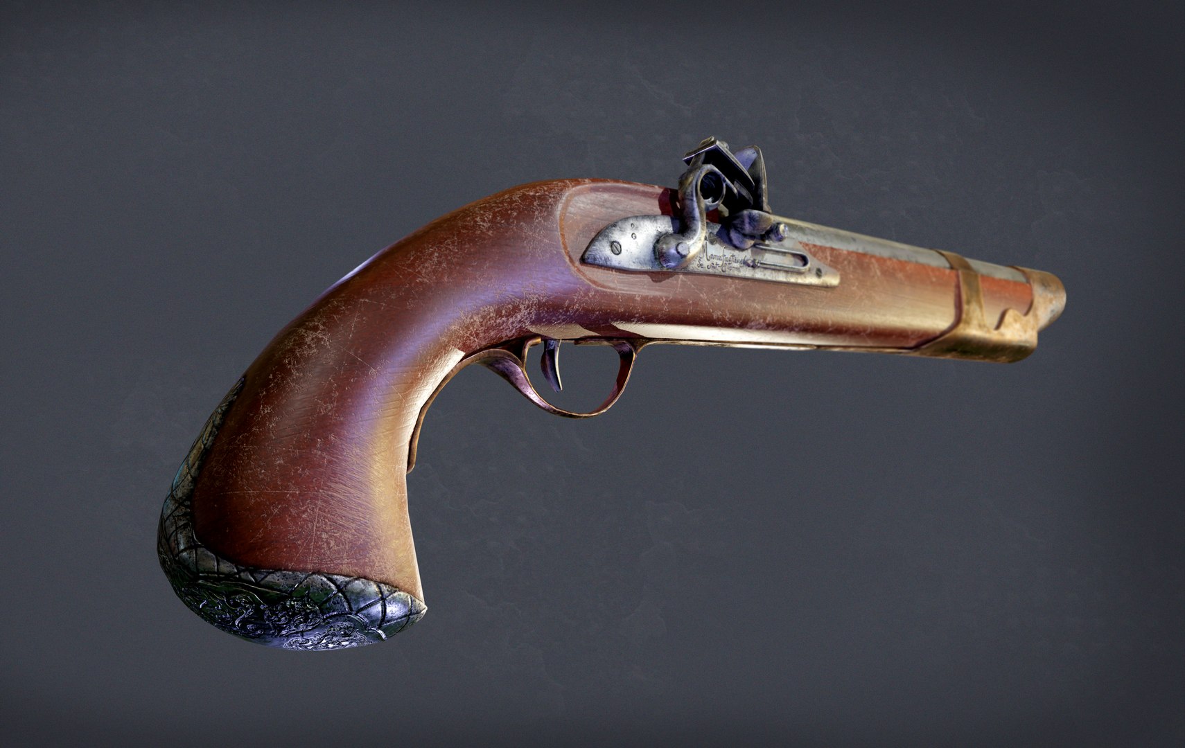 Gun handgun pistol model - TurboSquid 1614549