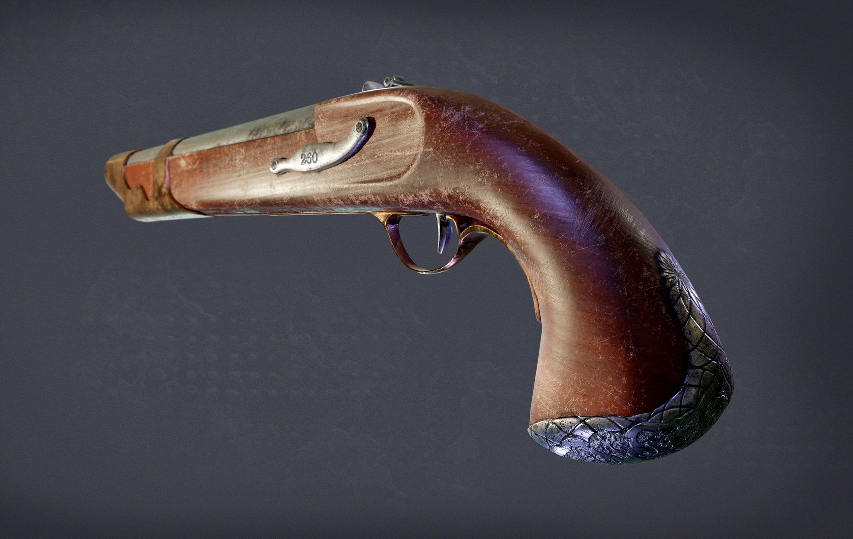 Gun handgun pistol model - TurboSquid 1614549