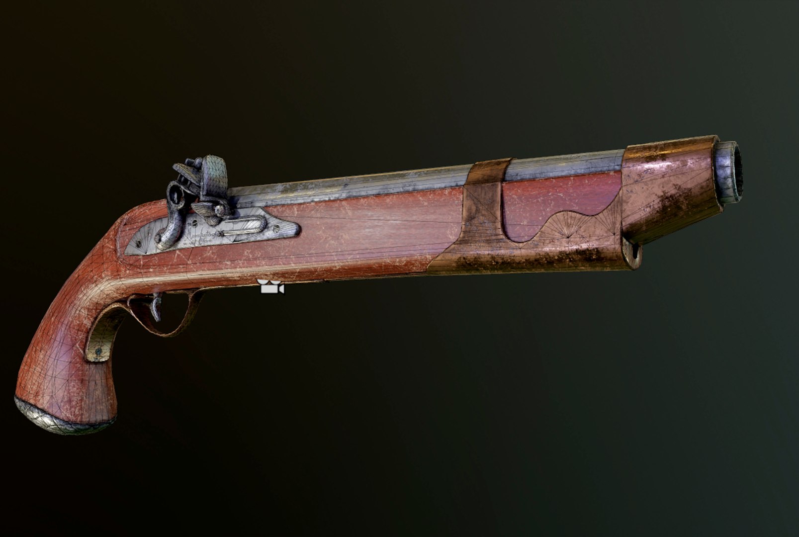 Gun handgun pistol model - TurboSquid 1614549