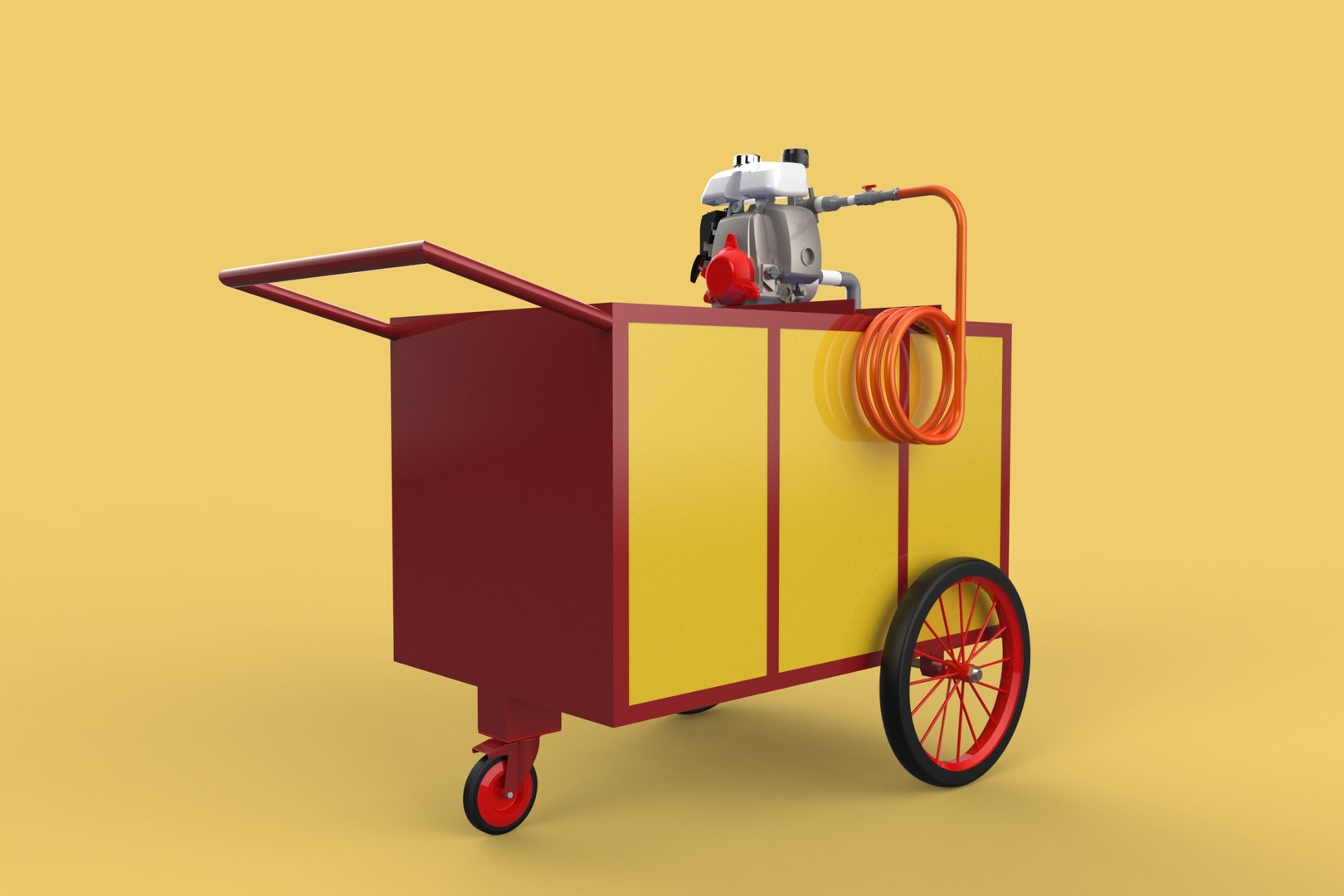 WATER MIST FIRE FIGHTING TROLLEY EXTINGUISHER MOBILE SPRAYER Model ...