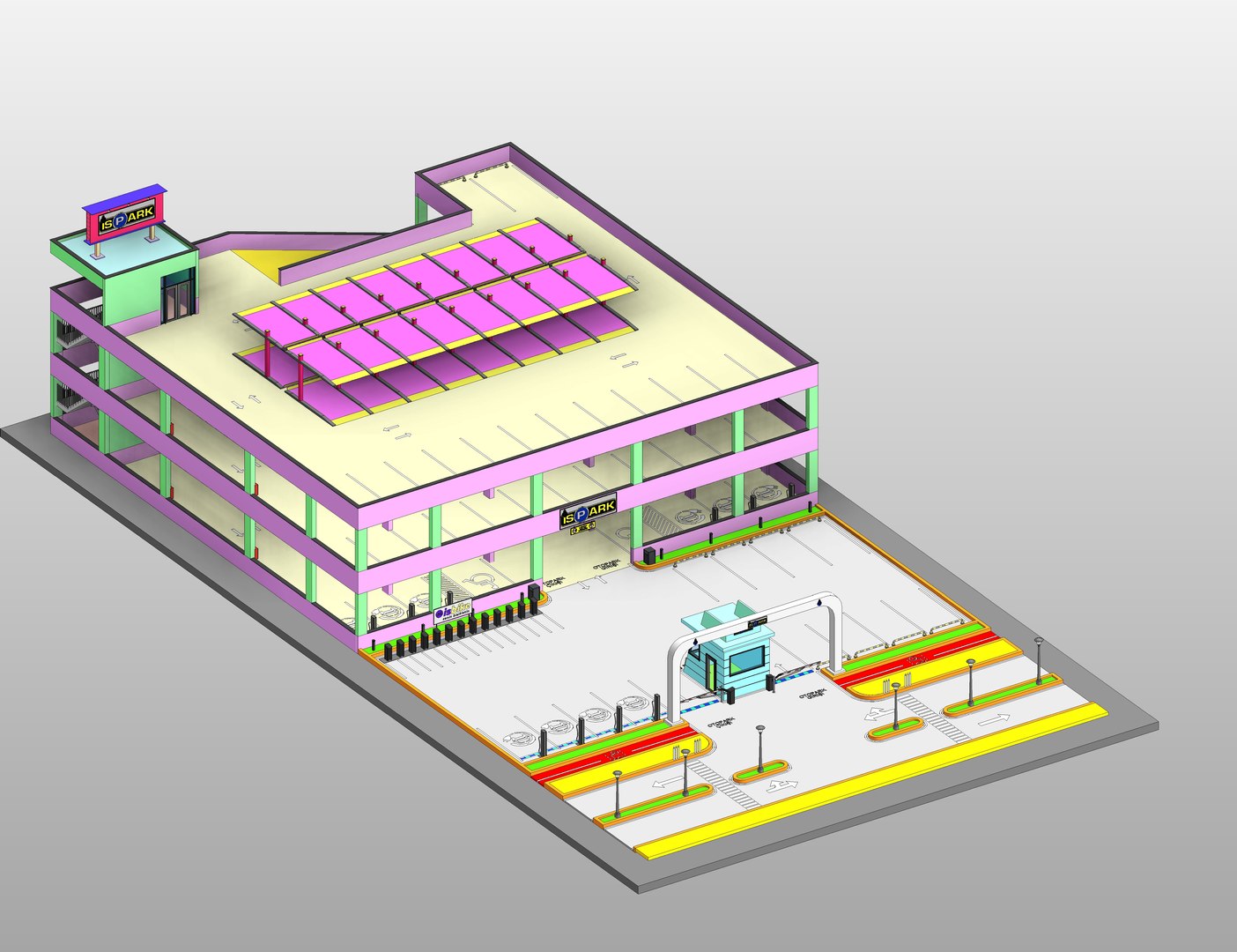 3D Model Multi-Storey Car Park - TurboSquid 2232551