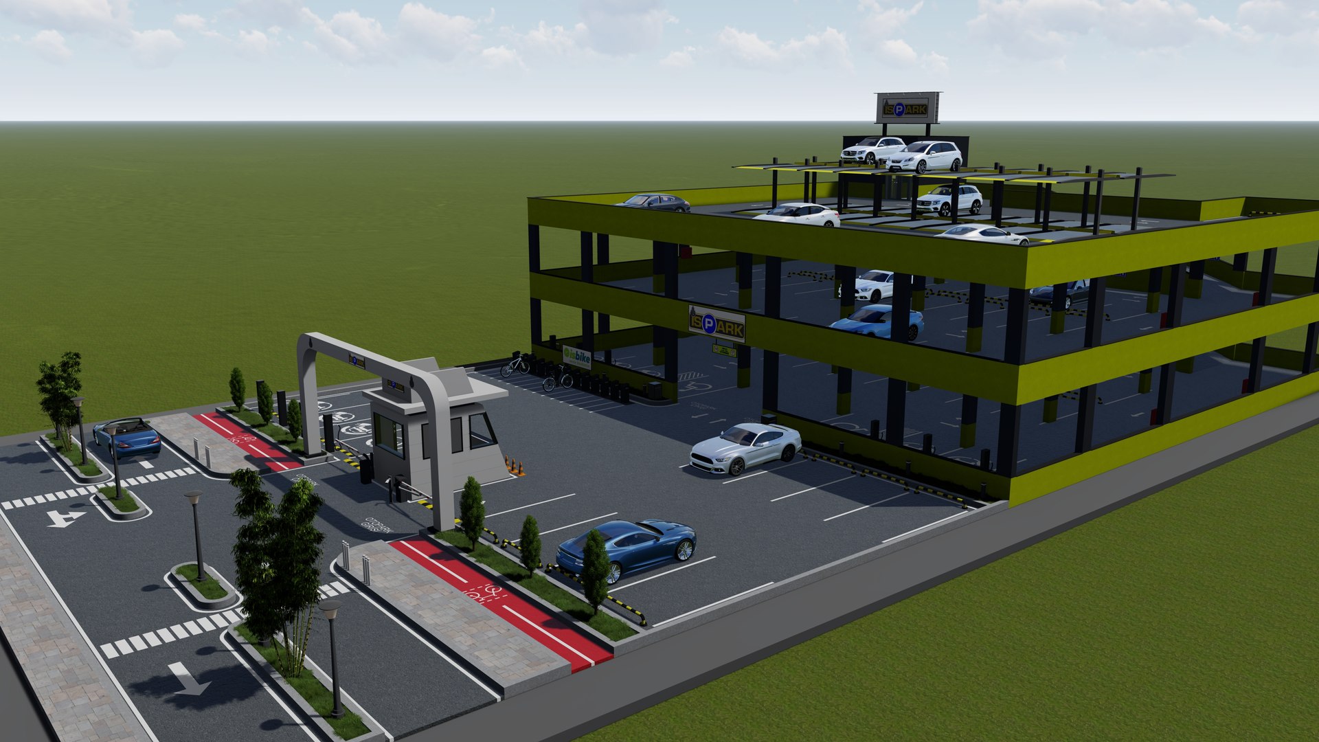 3D Model Multi-Storey Car Park - TurboSquid 2232551