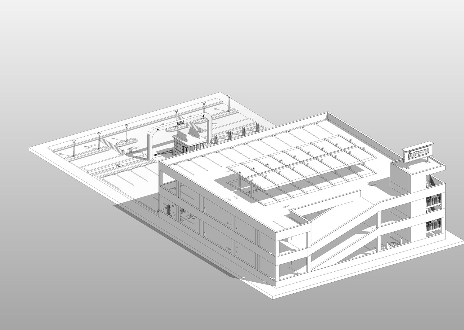 3D Model Multi-Storey Car Park - TurboSquid 2232551