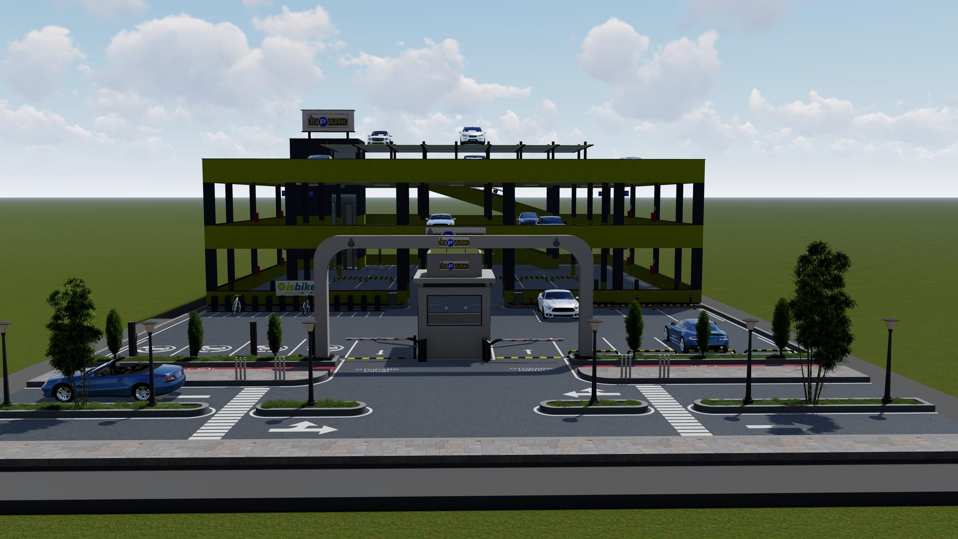 3D Model Multi-Storey Car Park - TurboSquid 2232551