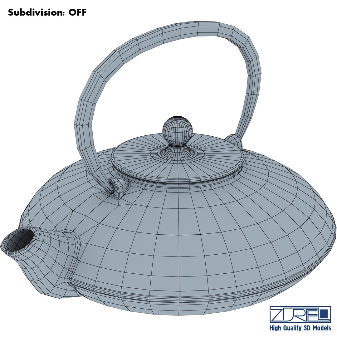 cast iron tea kettle 3d model