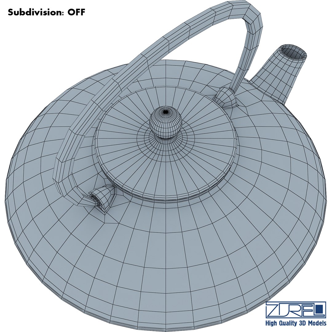 cast iron tea kettle 3d model