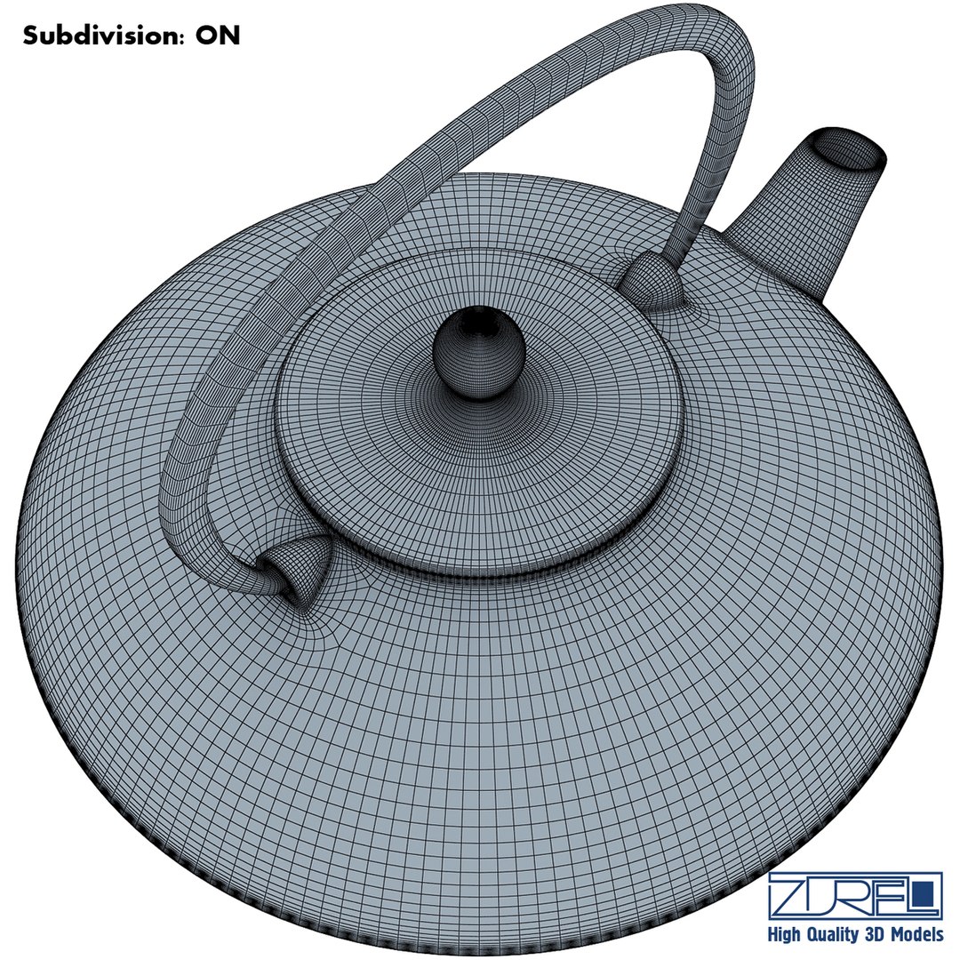 cast iron tea kettle 3d model