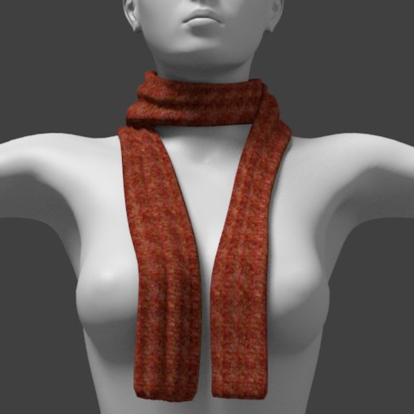 scarf neck 3d obj